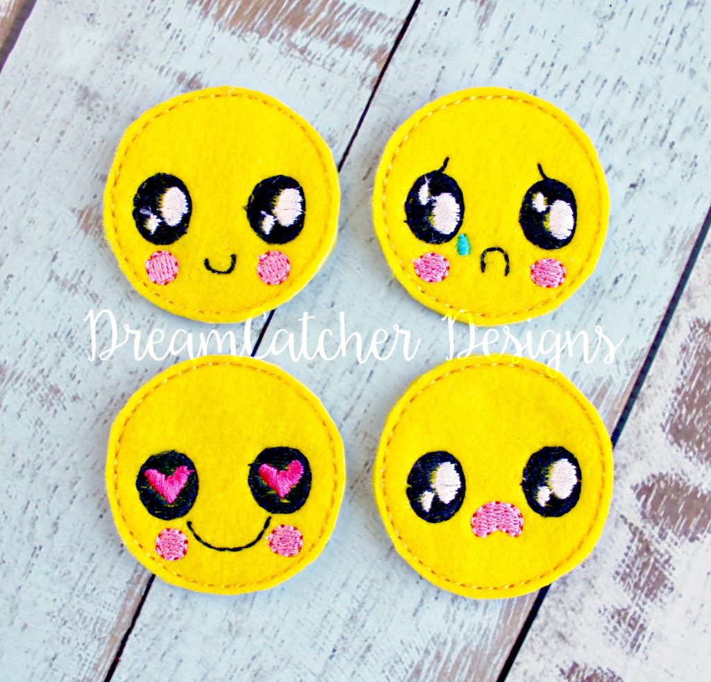 In The Hoop Happy Smiley Face Feltie Embroidery Design - The Creative ...
