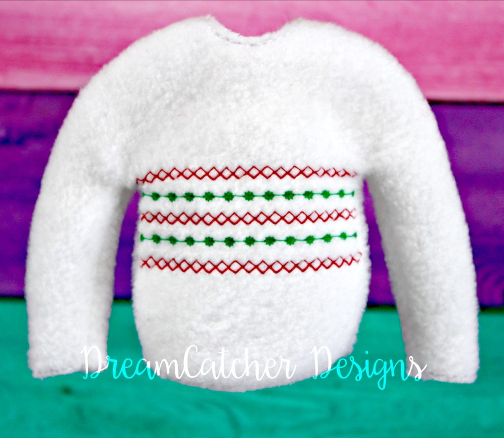In The Hoop Basic Holiday Sweater Elf/Doll Christmas Embroidery Design ...